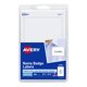 "Printable Adhesive Name Badges, 3.38 X 2.33, White, 100/pack | Bundle ...