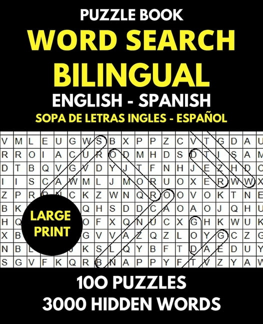 Buy Word Search Bilingual English - Spanish Sopa de Letras Bilingue ...