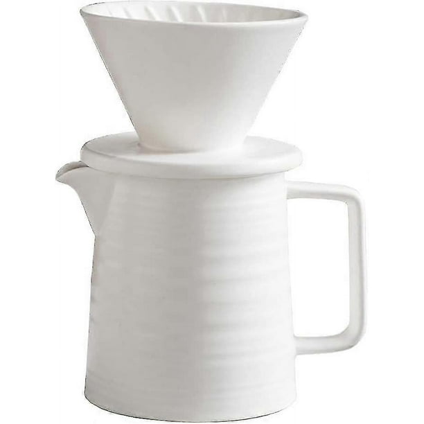 Pour Over Coffee Maker Set, Premium Ceramic V60 Dripper And Decanter, 1 ...
