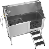 KFFKFF Stainless Steel Pet Grooming Tub, 50 inch Dog Washing Station ...