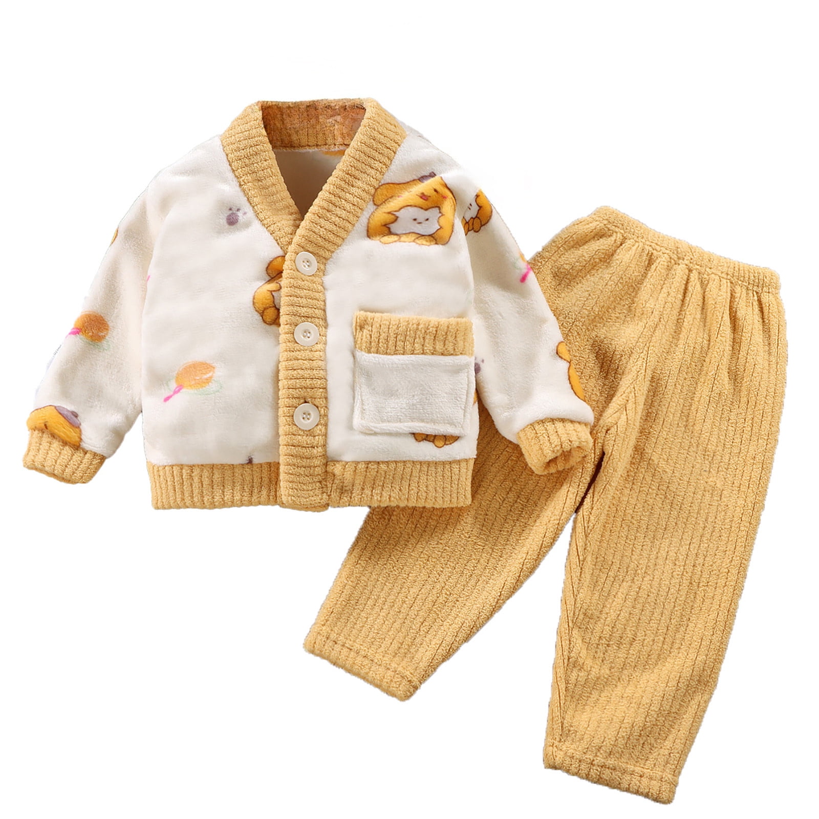 Click here for Tbwnwg Warm Flannel Pajamas Set For Kids - Cozy Sl... prices