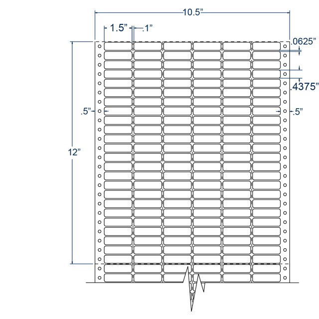 Compulabel 140657, Pin Fed Address Labels 6 Across 1 1/2 X 7/16 ...
