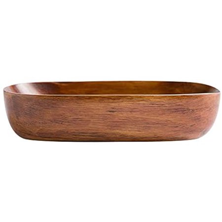 Wooden Oval Pa try Fruit Plate Creative Boat Shaped Wood Snack S ving ...