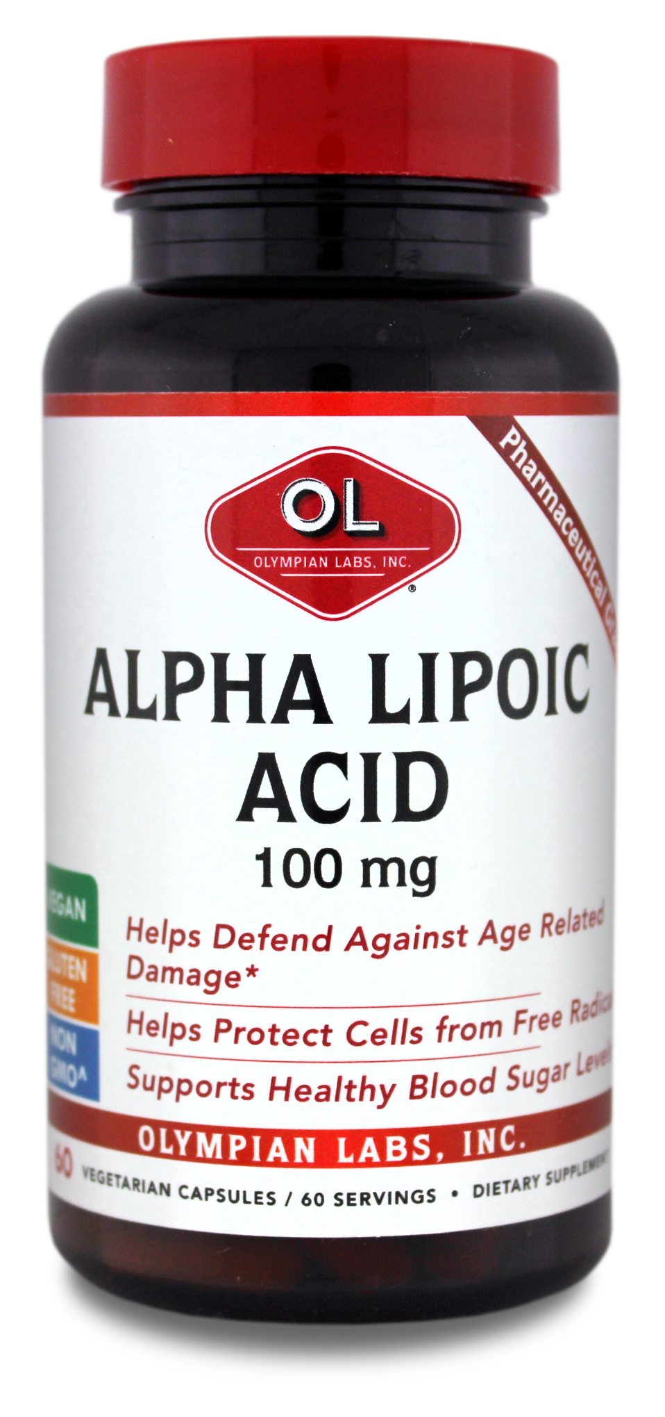 Olympian Labs Alpha Lipolic Acid Dietary Supplement, 100mg, 60 count ...