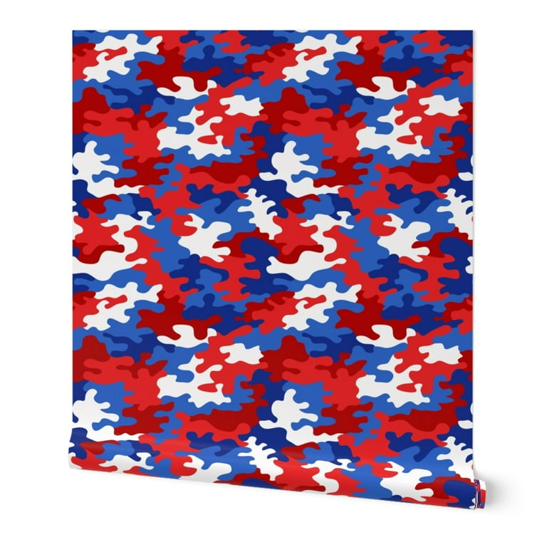 Blue And Red Camo Wallpaper