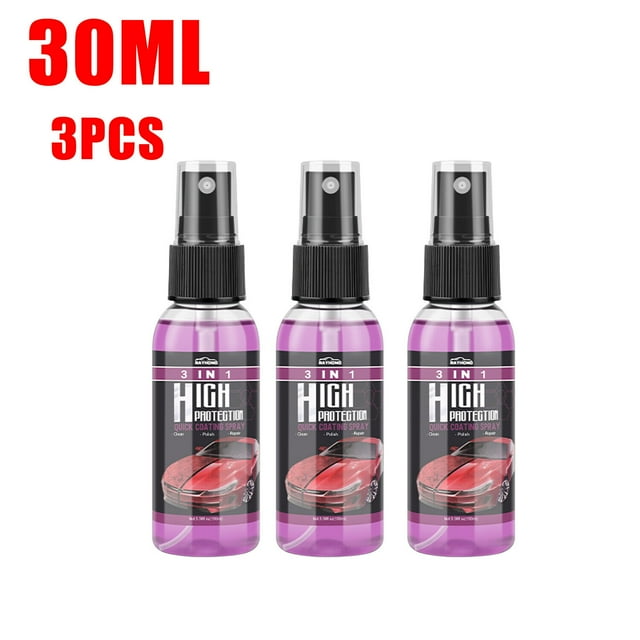 Htwon 100ML 3 in 1 High Protection Quick Car Coat Ceramic Coating Spray Hydrophobic - Walmart.com