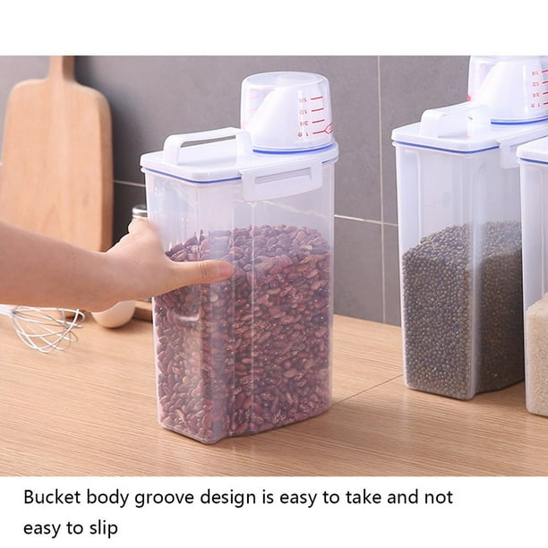 HAOAN Kitchen Lid Plastic Storage Tank 2Kg Transparent Food Snacks ...