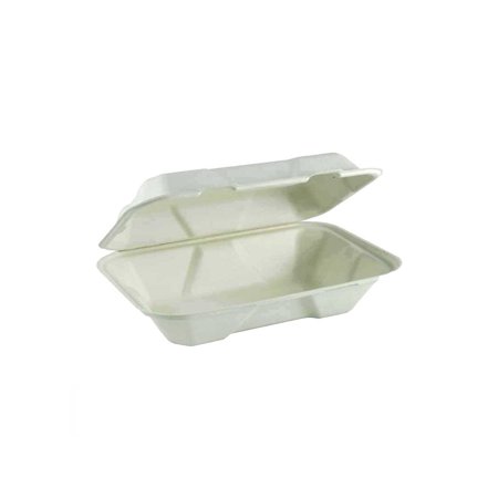 7"x5"x3" Sugar Cane Clamshell ( White ) 100% Compostable 500/Pack ...