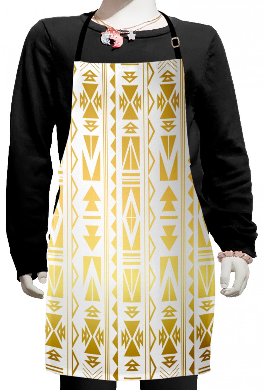 Ethnic Kids Apron, Abstract Borders from Primitive Cultures with Ombre ...