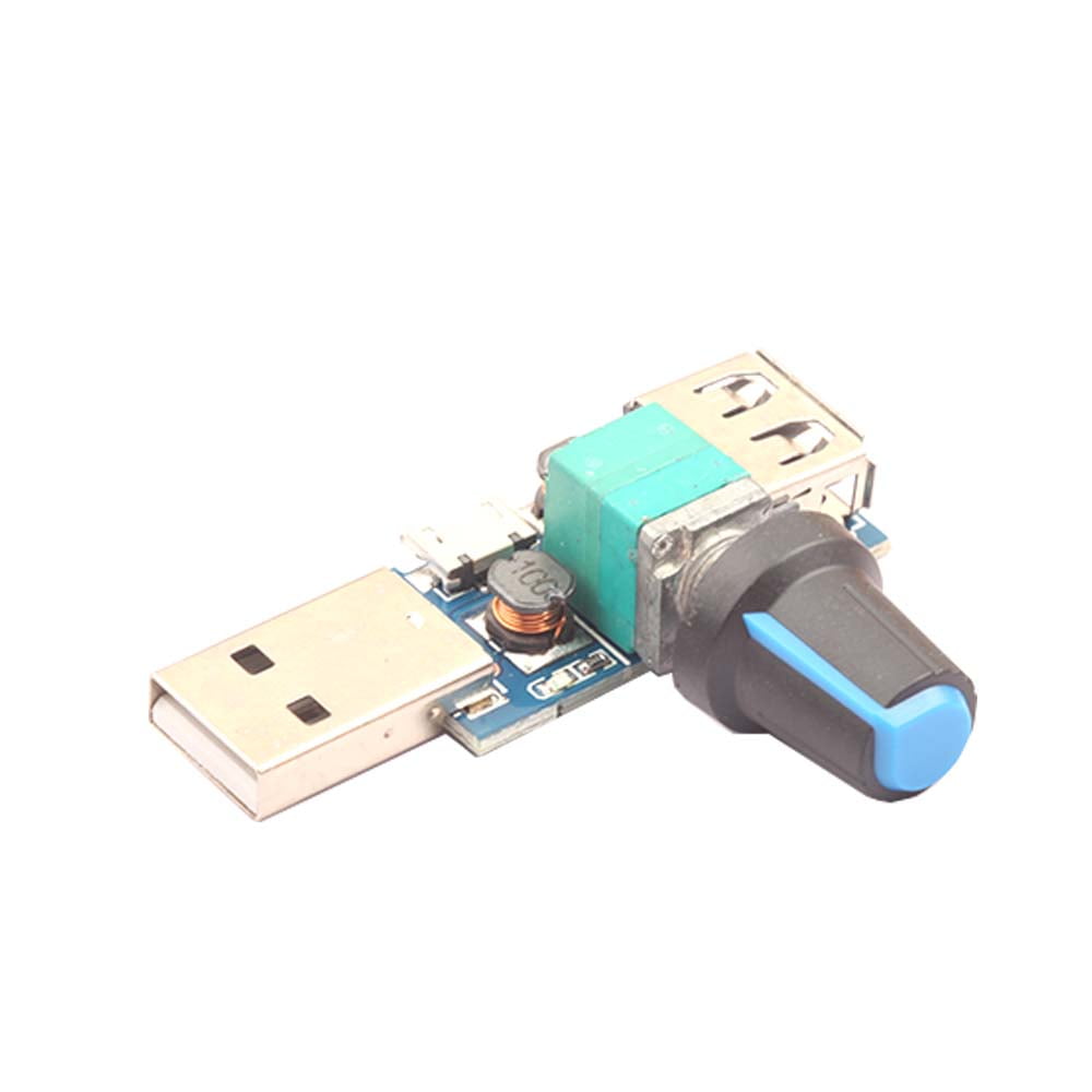 5pcs USB Fan Stepless Governor Wind Speed Controller Regulator Module 4 ...