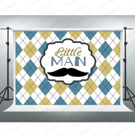 Little Man Backdrop Gentleman Mustache Little Man Themed Baby Shower ...
