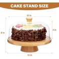 Bamboo Cake Stand with Lid, 6-in-1 Multifunctional Cake Plate, Cake ...