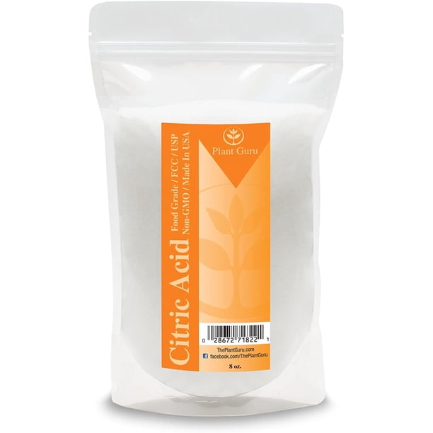 Citric Acid Powder 8 oz. 100% Pure Food Grade, Kosher, NON-GMO, For ...