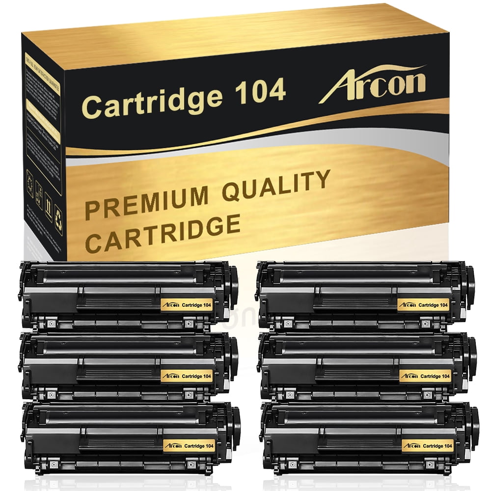Arcon 6-Pack Compatible Toner for Canon 104 CRG-104 Canon FAX L100 L140 ...