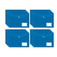 20PCS Blue Plastic Snap Button Document Folder, A4 File Envelope with ...