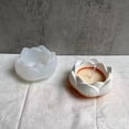 1 piece lotus plaster flowerpot mold DIY candle jar silicone mold ...