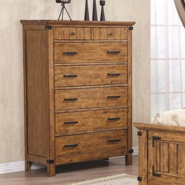 HomeRoots 524589 36 in. Solid Wood Three Drawer Chest, Natural ...