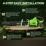 Saker Cordless Leaf Blower with 2x 5.2Ah Batteries, 650CFM, 150MPH, 3 ...