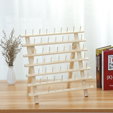 63 Spool Wood Thread Cone Holder Rack Sewing Quilting Embroidery ...