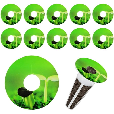 100 Pieces Hydroponic Plant Labels, Round Peel and Stick PVC Materia ...