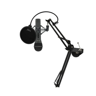 Samson Q2U Black Handheld Dynamic USB Microphone with Boom Arm and Pop ...