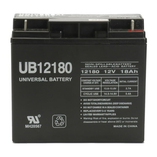 BATTERY REPLACEMENT FM12180 EACH 12V 18AH - Walmart.com - Walmart.com