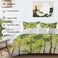 Birch Tree Duvet Cover Set Cal King Size, Spring Summer Art Forest ...