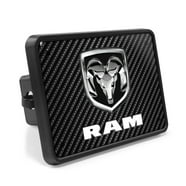 Ram Head White On Black 2" Tow Trailer Hitch Cover Plug Insert ...