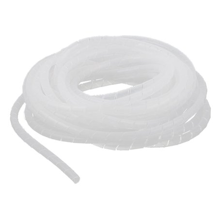 Cable Wire Tidy Wrap Spiral Wrapping Band Organizer 6mm Dia 10M Clear ...