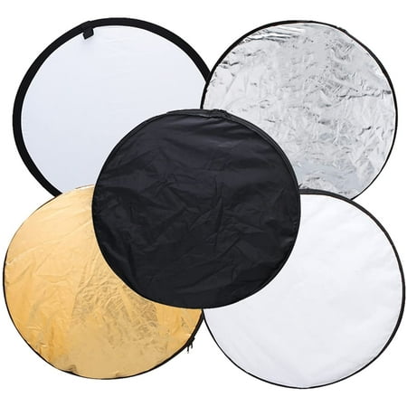 Photo Studio Reflector 60cm 80cm 110cm 5-in-1 Gold Silver White Black ...