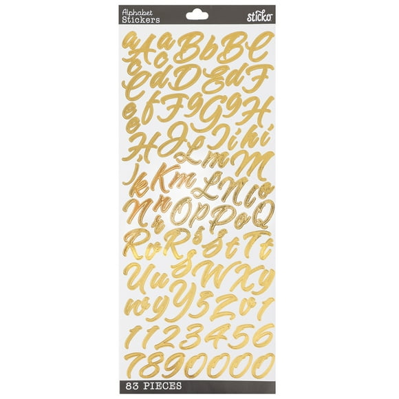 Gold Letter Stickers