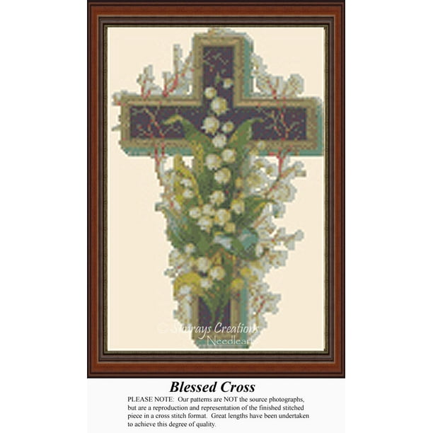 Blessed Cross, Vintage Counted Cross Stitch Pattern (Pattern Only, You ...