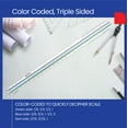 Better Office Products Aluminum Triangle Ruler, 12 inch, Triple Sided ...
