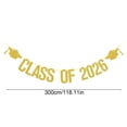 Class of 2026 Graduation Banner Paper Bunting with Grad Caps for High ...