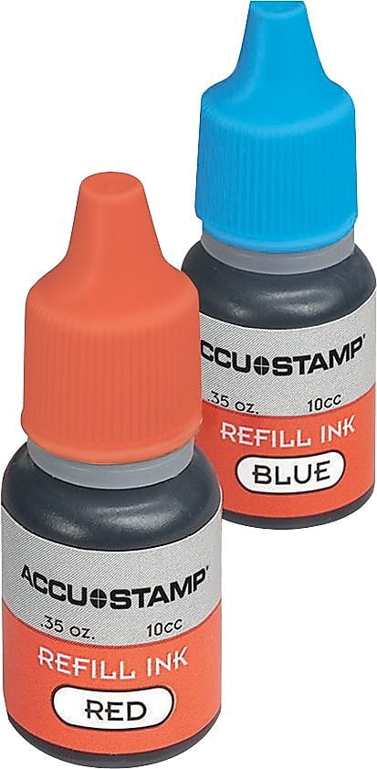 Accu-Stamp Ink Refill, Pre-Inked, Red & Blue 032958 - Walmart.com