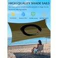 Black Circle Sun Shade Sail 12'X16' Japanese Style Circle Green Strips ...