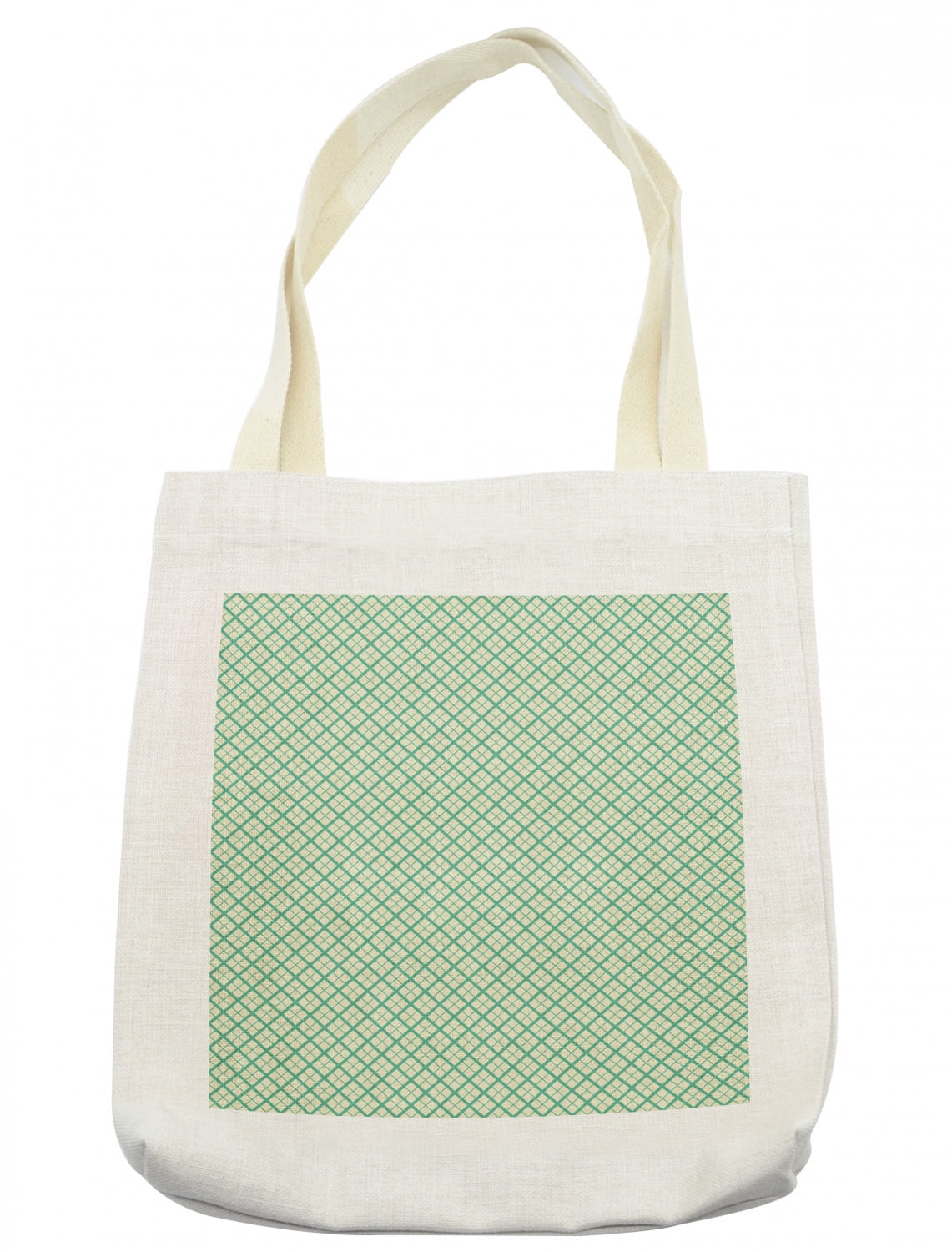 Retro Tote Bag, Checked Pattern with Thick and Thin Lines Symmetrical ...