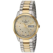Timex Men's Harborside Two-Tone/Blue 42mm Dress Watch, Stainless Steel ...