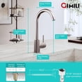 Bar Sink Faucet Single Hole Brushed Nickel Modern Wet Small for Kitchen ...