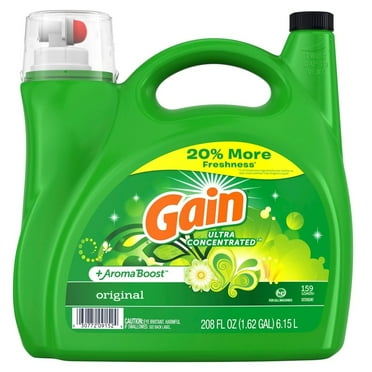 Gain Laundry Detergent, Original Scent, 107 Loads, Oxi Boost, Effective ...