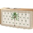 Coastal Palm Trees Cabinet Curtain, Tropical Plant Summer Nature Linen ...