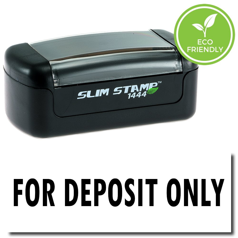 Slim Pre-Inked For Deposit Only Stamp with Black Ink - Walmart.com
