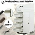 Costway Beauty Salon Spa Rolling Trolley Storage Cart w/4 Drawers ...