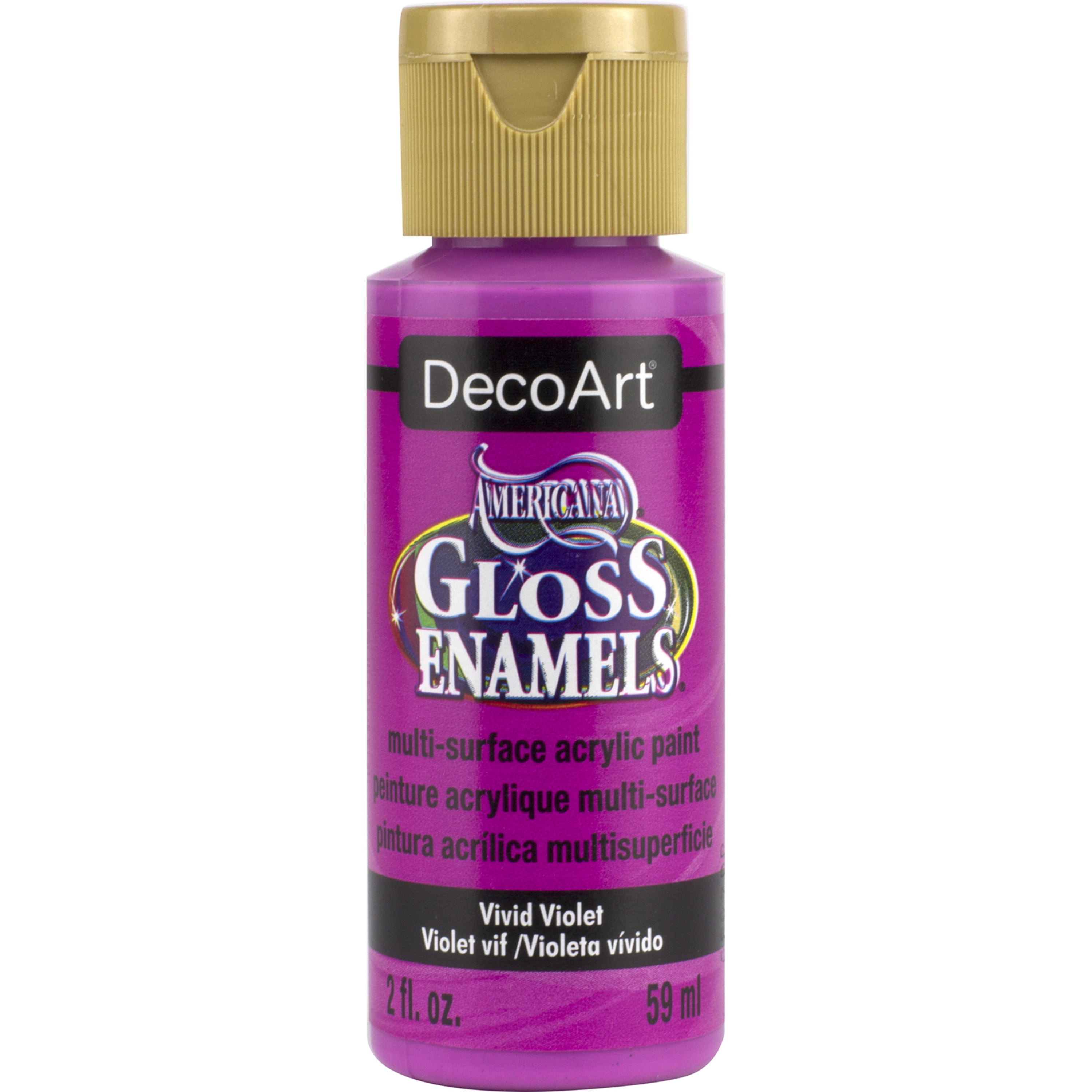 DecoArt Americana Gloss Enamels Acrylic Paint, 2 oz., Vivid Violet ...
