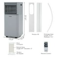 Costway 5000 BTU 8000 BTU ASHRAE Portable Air Conditioner 3-in-1 Air Cooler w/Dehumidifier & Fan ...