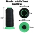 Threadart Black Nylon Invisible Thread | Huge 6600 Meter Spools 0.004 ...