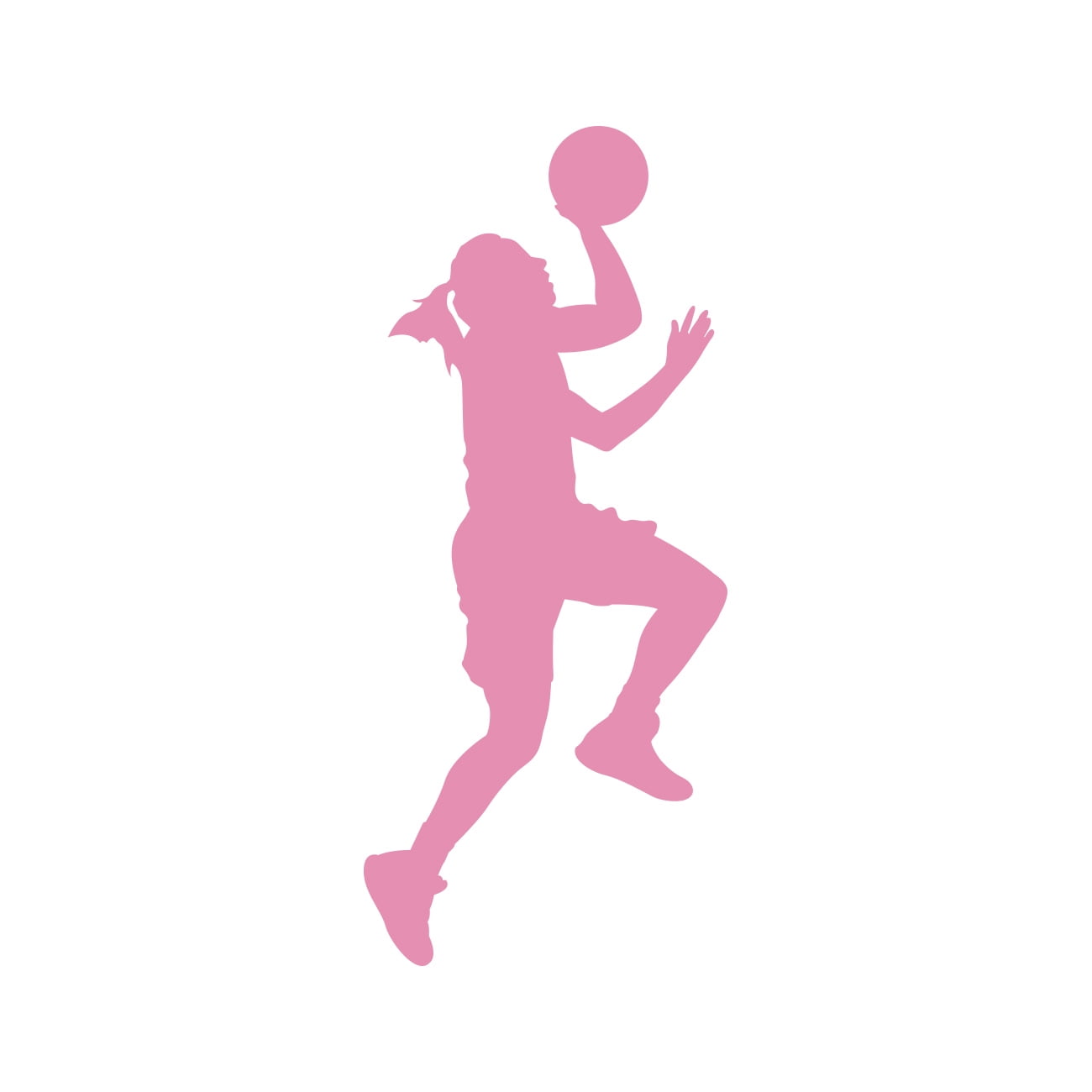 Girl Woman Basketball Player Sticker Decal Die Cut - Self Adhesive ...