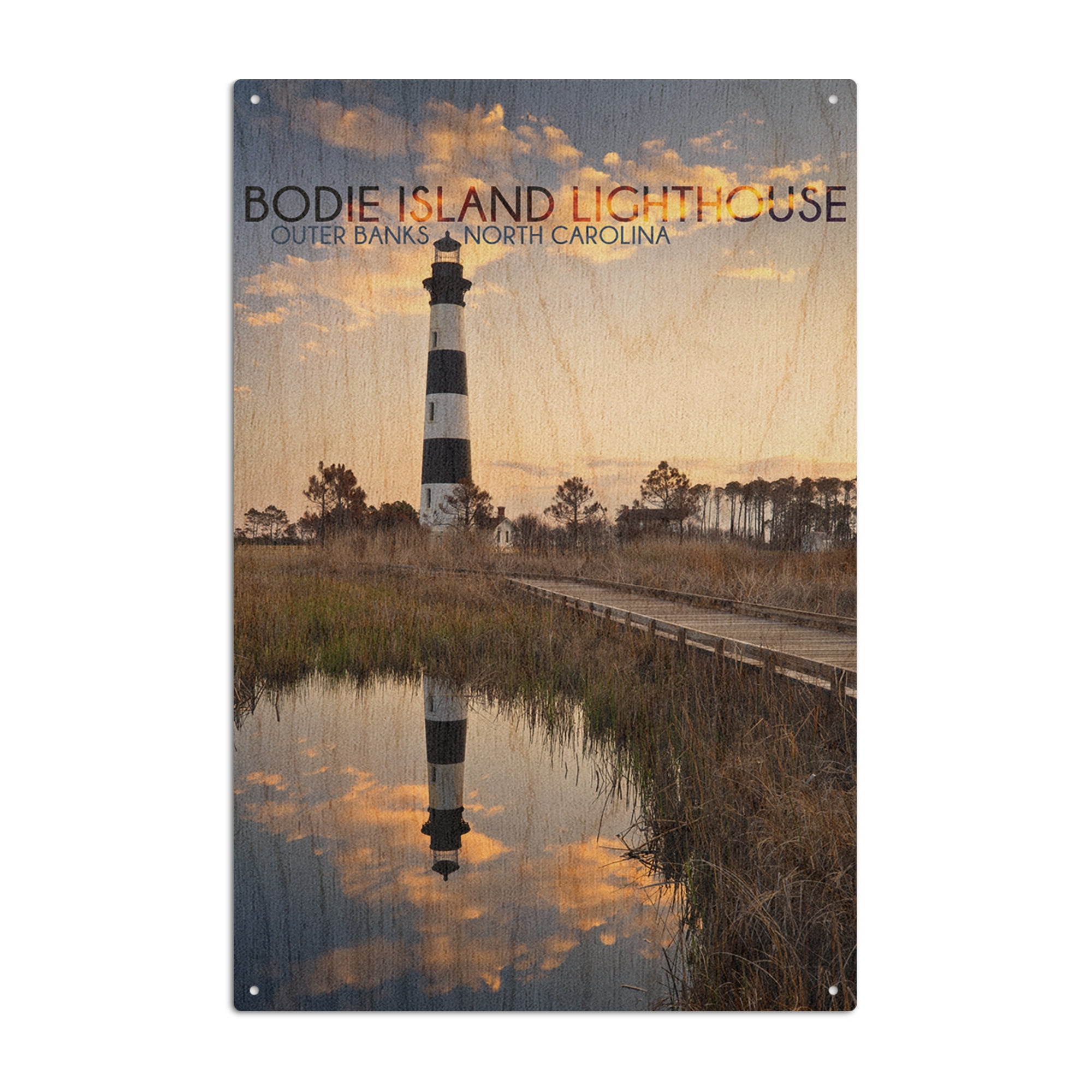 Bodie Island Lighthouse, Outer Banks, North Carolina Birch Wood Wall ...