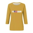 Bibifish Womens Independence Day Tees Crew Neck 3/4 Sleeve Tshirts ...
