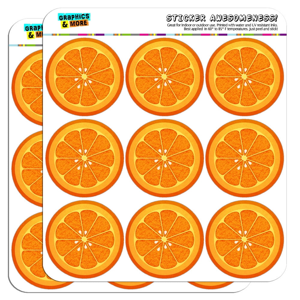 Orange Slice 2" Scrapbooking Crafting Stickers - Walmart.com